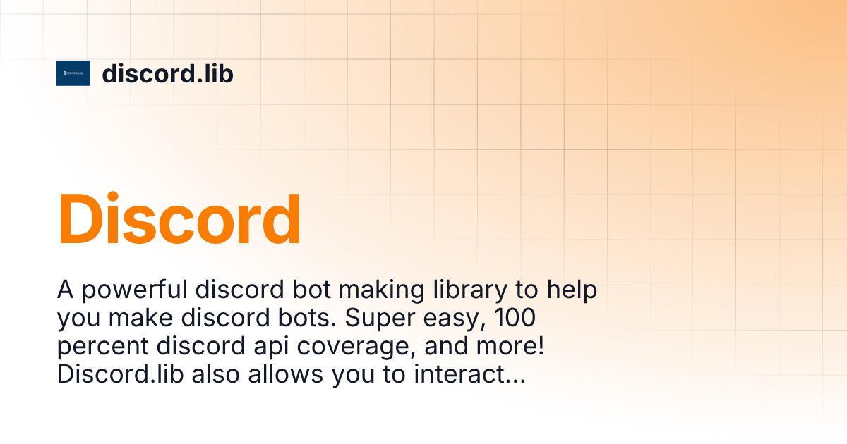 Discord | 0.6.1 | discord.lib